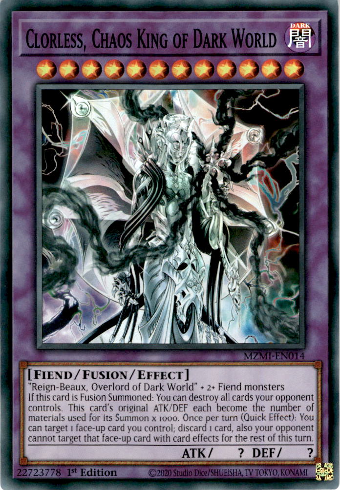 Clorless Chaos King Of Dark World - Mzmi-en014 - Super Rare 1st Editio ...