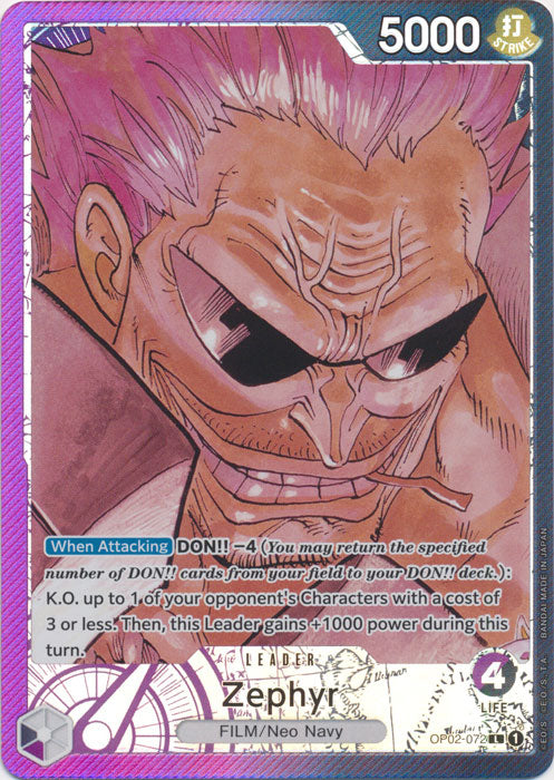 ALTERNATE ART Zephyr - OP02-072 - L - OP-02 Paramount War – Cherry ...