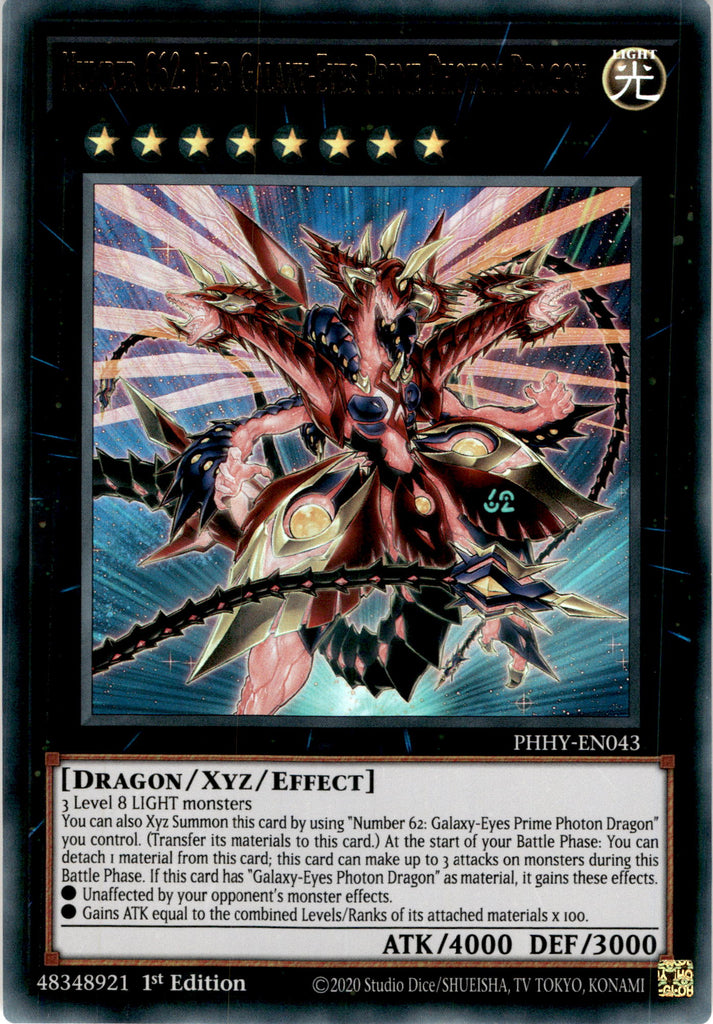 Number C62: Neo Galaxy-Eyes Prime Photon Dragon - PHHY-EN043 - Ultra R ...