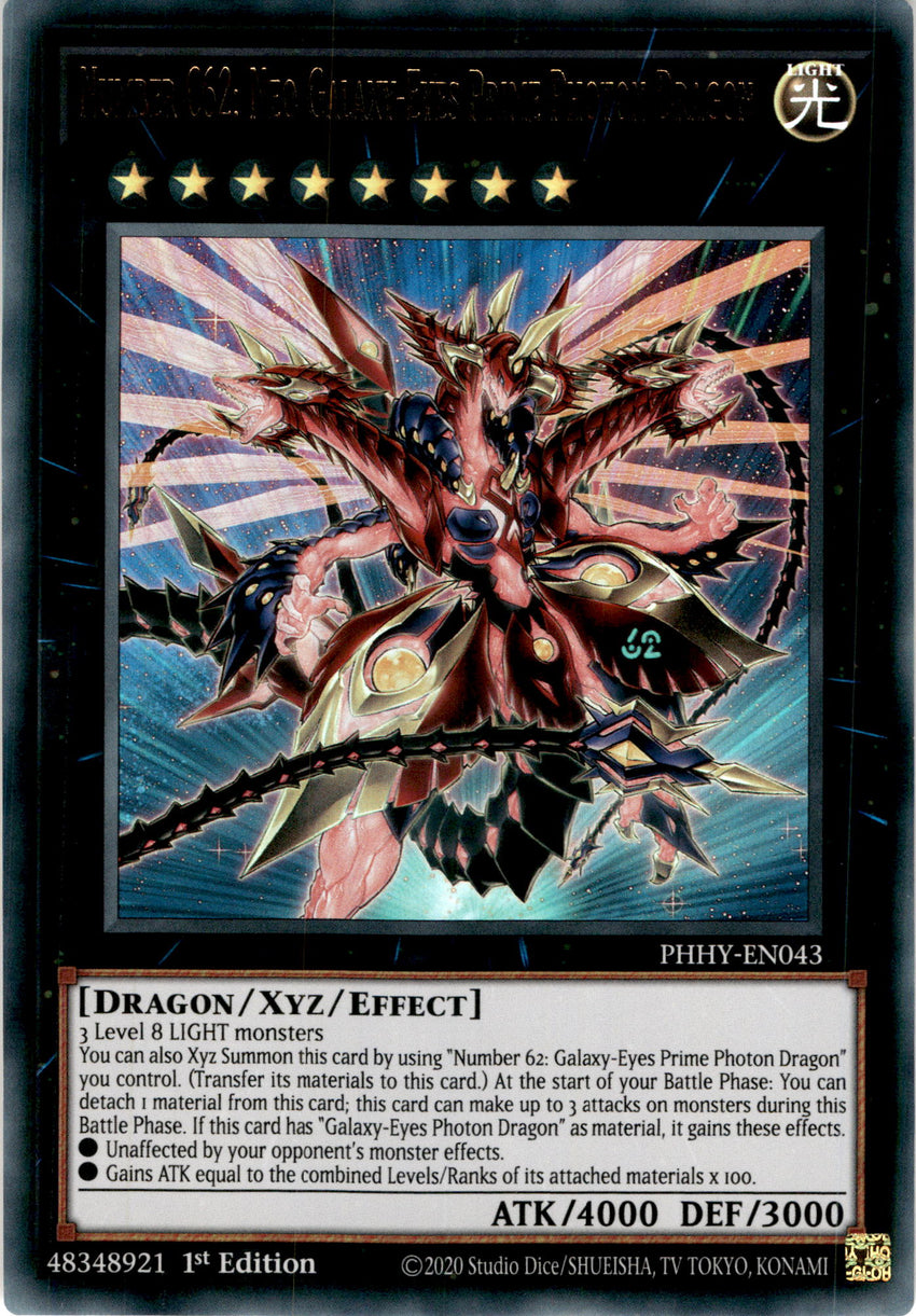 Number C62: Neo Galaxy-Eyes Prime Photon Dragon - PHHY-EN043 - Ultra R ...