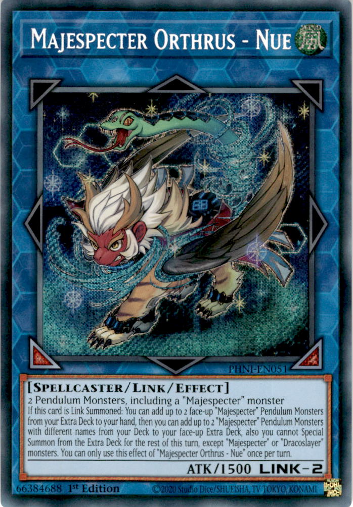 Majespecter Orthrus - Nue - Phni-en051 - Secret Rare 1st Edition ...