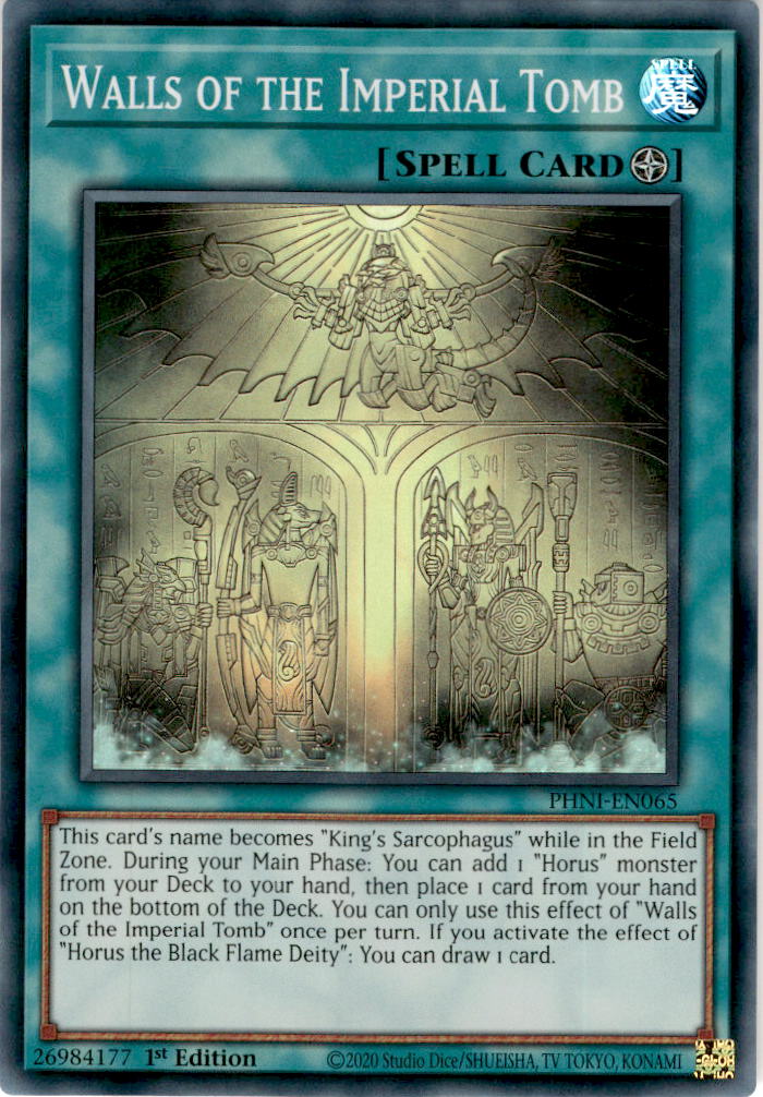 Walls of the Imperial Tomb - PHNI-EN065 - Super Rare 1st Edition – Cherry Collectables