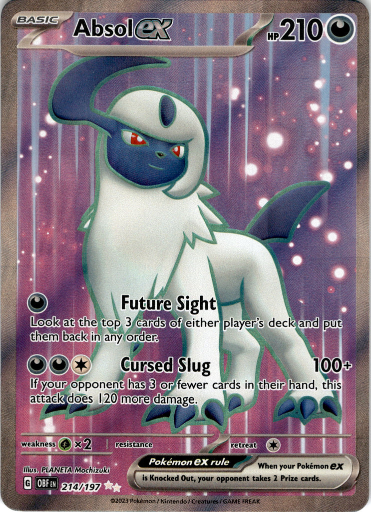 FULL ART Absol EX - 214/197 - Ultra Rare Obsidian Flames – Cherry ...
