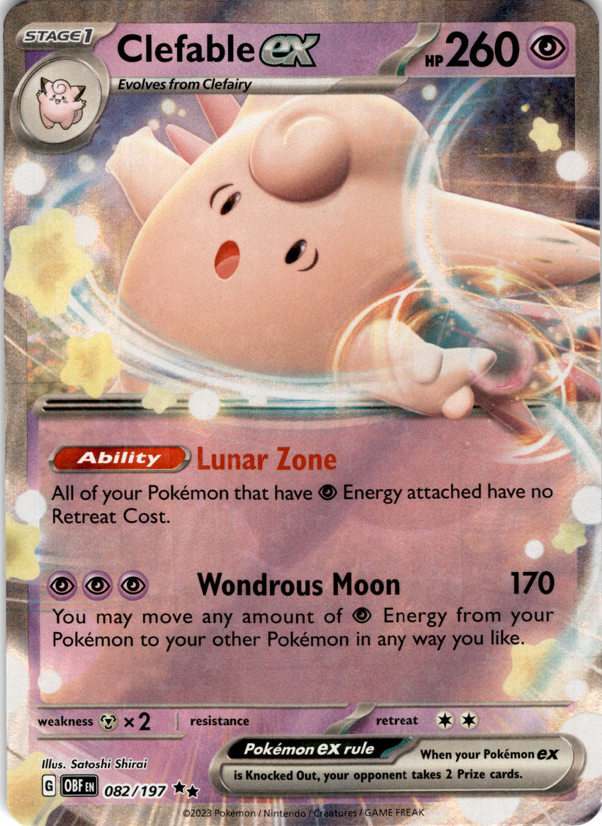 Clefable EX - 082/197 - Ultra Rare Obsidian Flames – Cherry Collectables