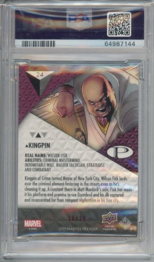 2019 Marvel Premier Kingpin Red 30/30 Psa 7 – Cherry Collectables