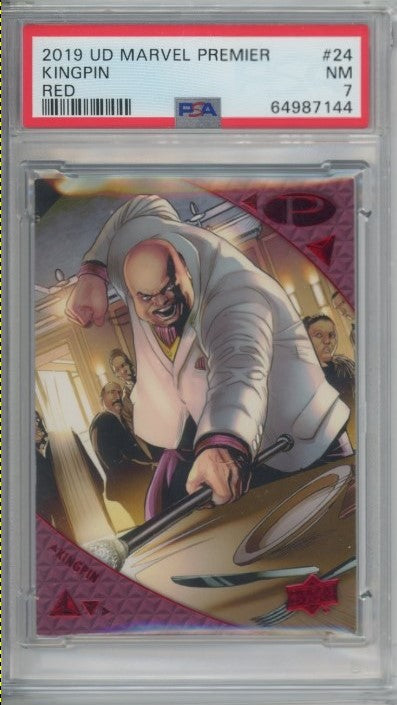 2019 Marvel Premier Kingpin Red 30/30 Psa 7 – Cherry Collectables