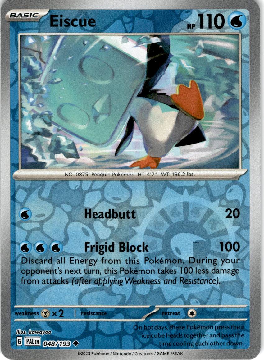 Eiscue - 048/193 - Reverse Holo Paldea Evolved – Cherry Collectables