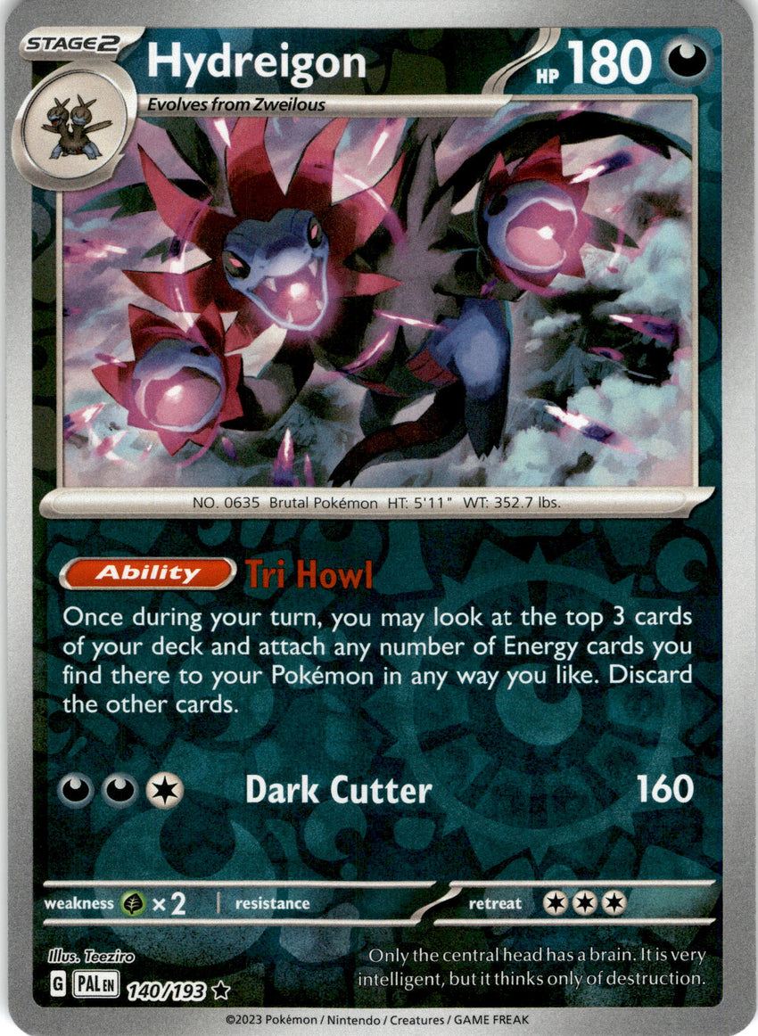 Hydreigon - 140/193 - Reverse Holo Paldea Evolved – Cherry Collectables