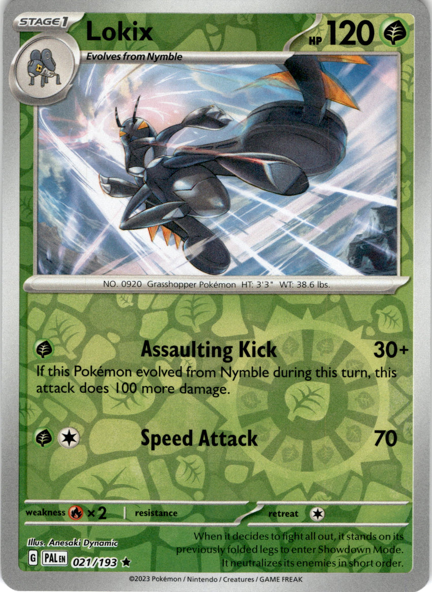 Lokix - 021/193 - Reverse Holo Paldea Evolved – Cherry Collectables