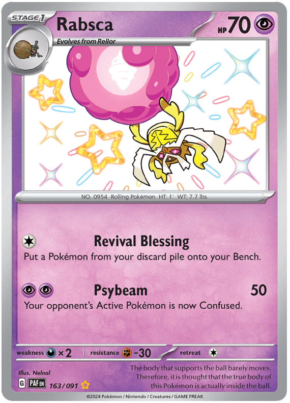 163/091 - Rabsca - Shiny Rare Paldean Fates – Cherry Collectables