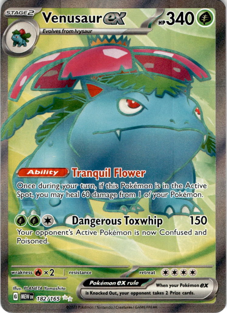 FULL ART Venusaur EX - 182/165 - Ultra Rare Scarlet And Violet 151 ...