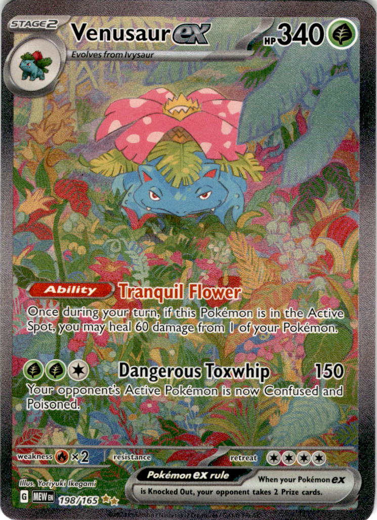 Venusaur EX - 198/165 - Special Illustration Rare Scarlet And Violet 1 ...