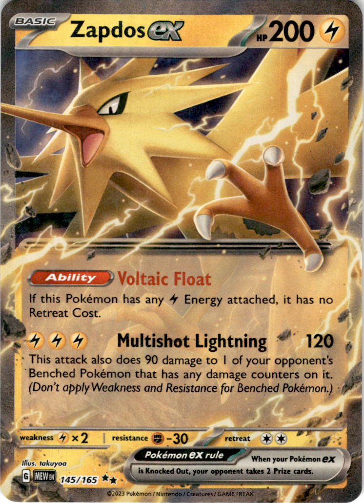 Zapdos EX - 145/165 - Ultra Rare Scarlet And Violet 151 – Cherry ...