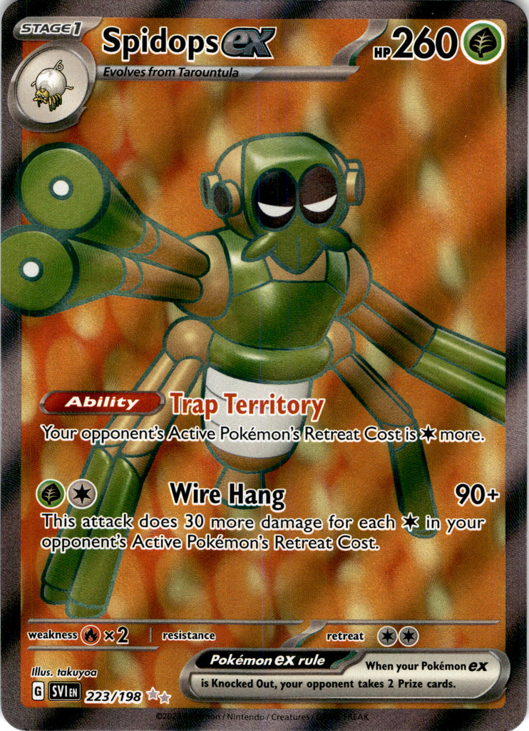Full Art Spidops EX - 223/198 - Secret Rare Scarlet And Violet Base Se ...