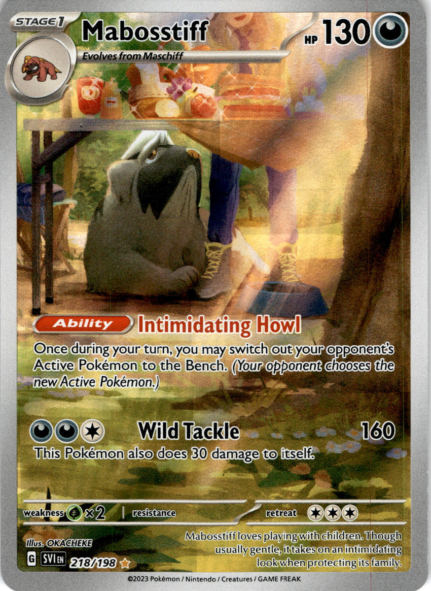 Mabosstiff - 218/198 - Scarlet And Violet Base Set Illustration Rare ...