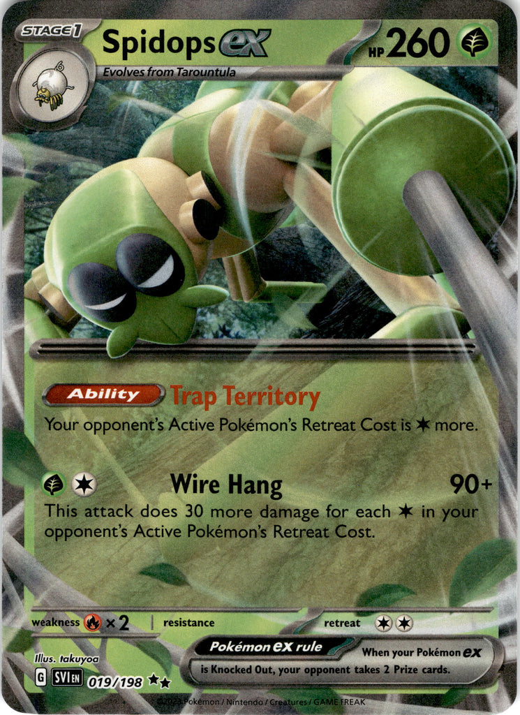 Spidops EX - 019/198 - Ultra Rare Scarlet And Violet Base Set – Cherry ...