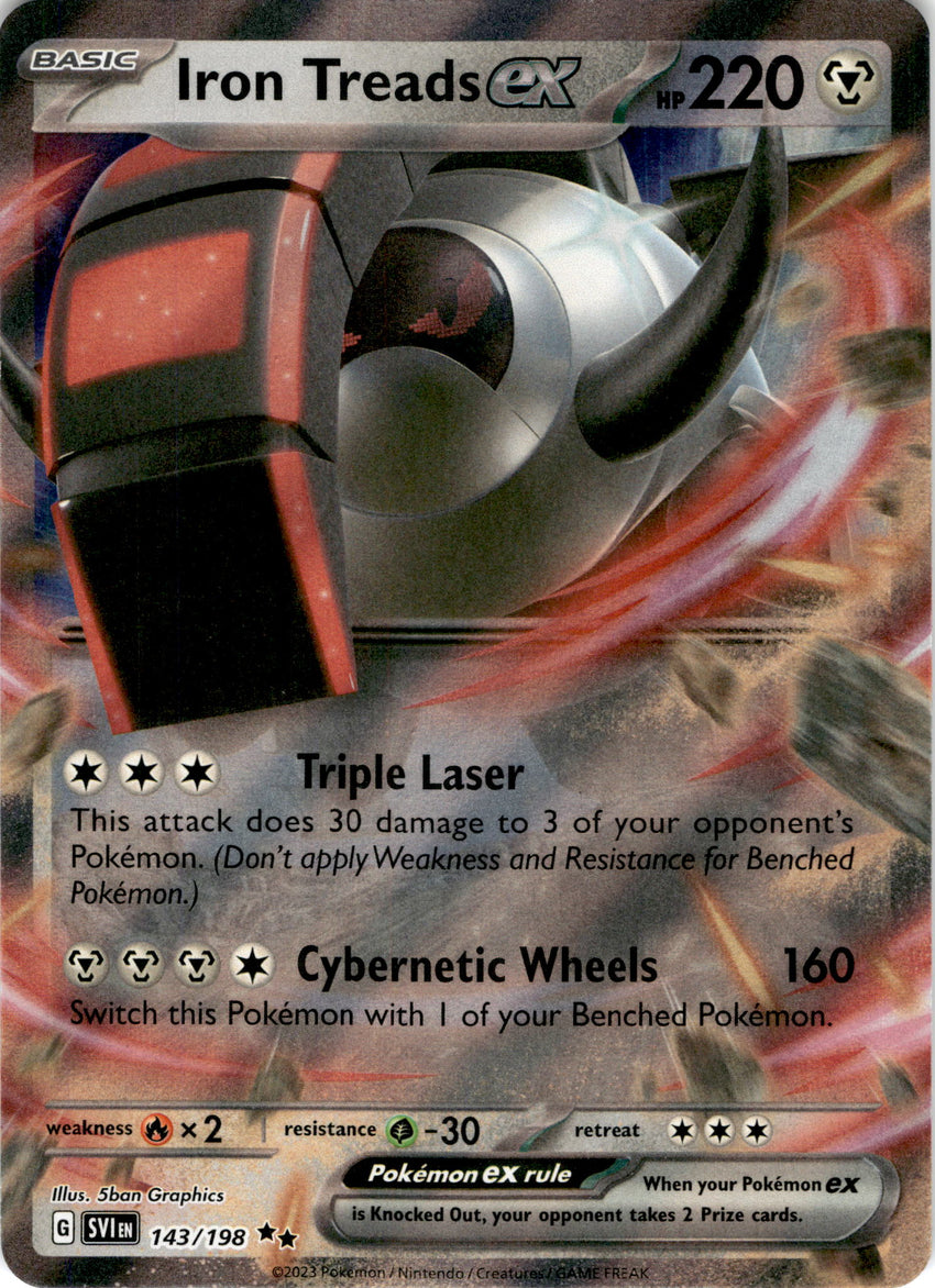 Iron Treads EX - 143/198 - Ultra Rare Scarlet And Violet Base Set ...