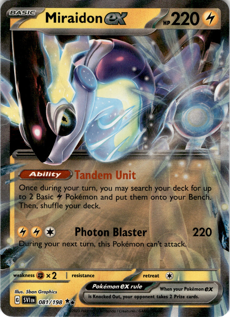 Miraidon EX - 081/198 - Ultra Rare Scarlet And Violet Base Set – Cherry ...
