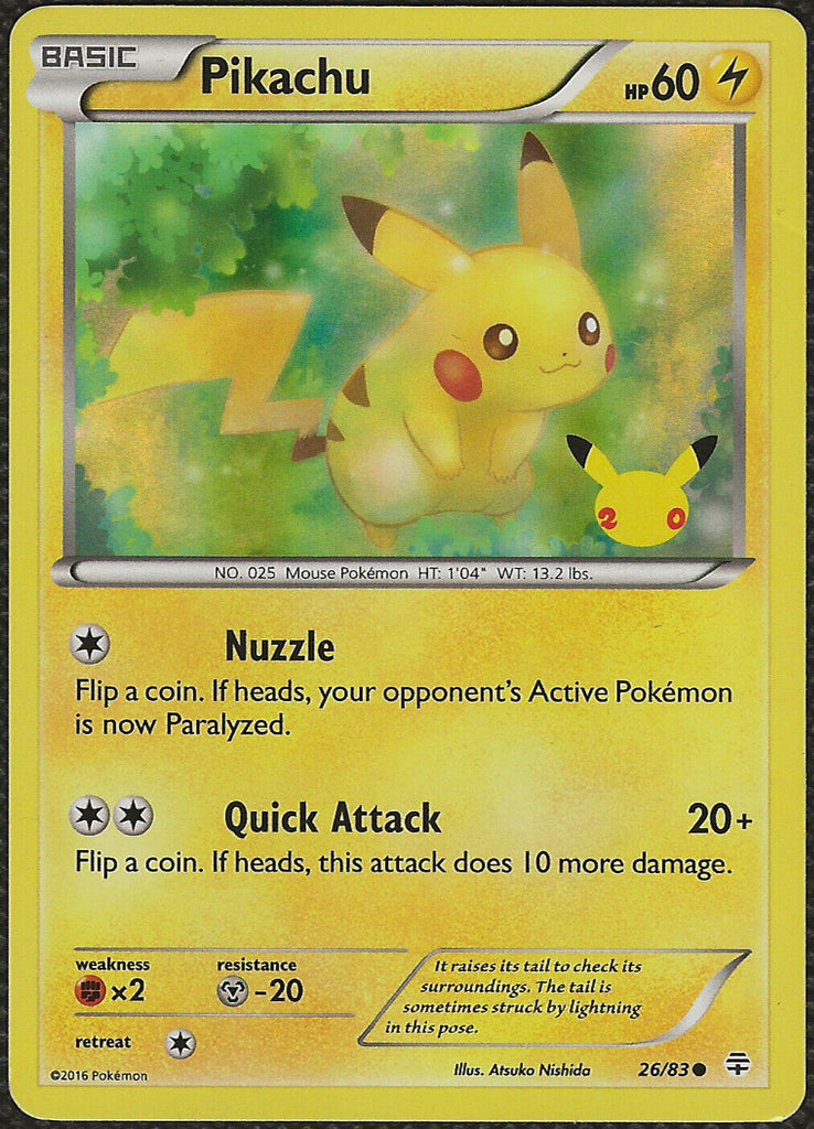 Pikachu - 26/83 - Generations 20th Anniversary Promo – Cherry Collectables
