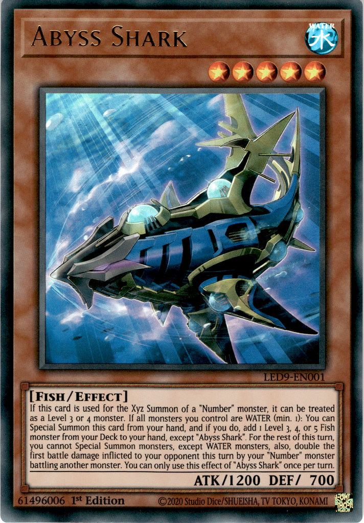 Abyss Shark - Led9-en001 - Ultra Rare 1st Edition – Cherry Collectables