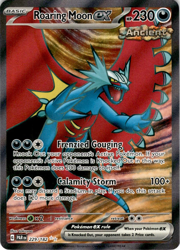 229/182 - FULL ART Roaring Moon ex - 229/182 - Ultra Rare Paradox Rift ...