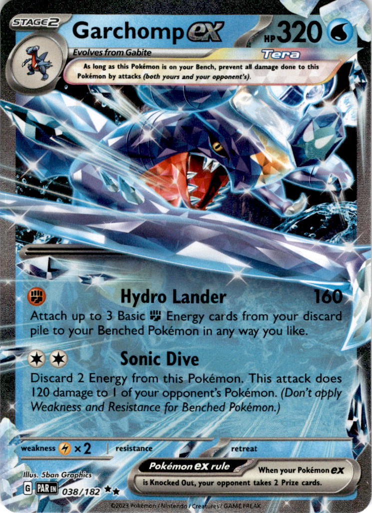 038/182 - Garchomp ex - - Ultra Rare Paradox Rift – Cherry Collectables